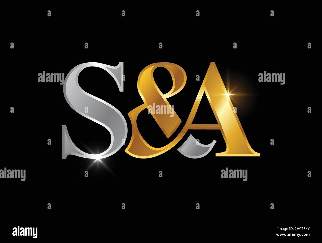 Initial Monogram Letter S A Logo Design Vector Template. Graphic ...