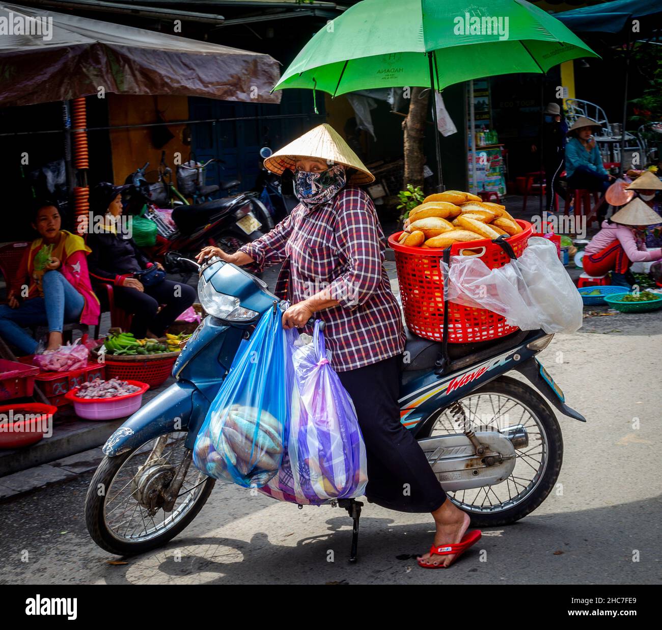 A day at the market with a full load of food Stock Photo - Alamy