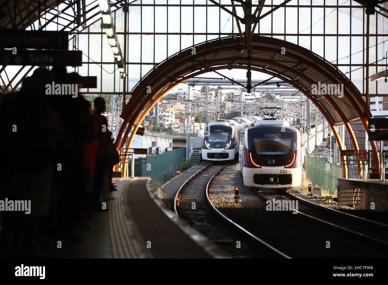 salvador, bahia, brazil - september 25, 2017: Passengers waiting for ...
