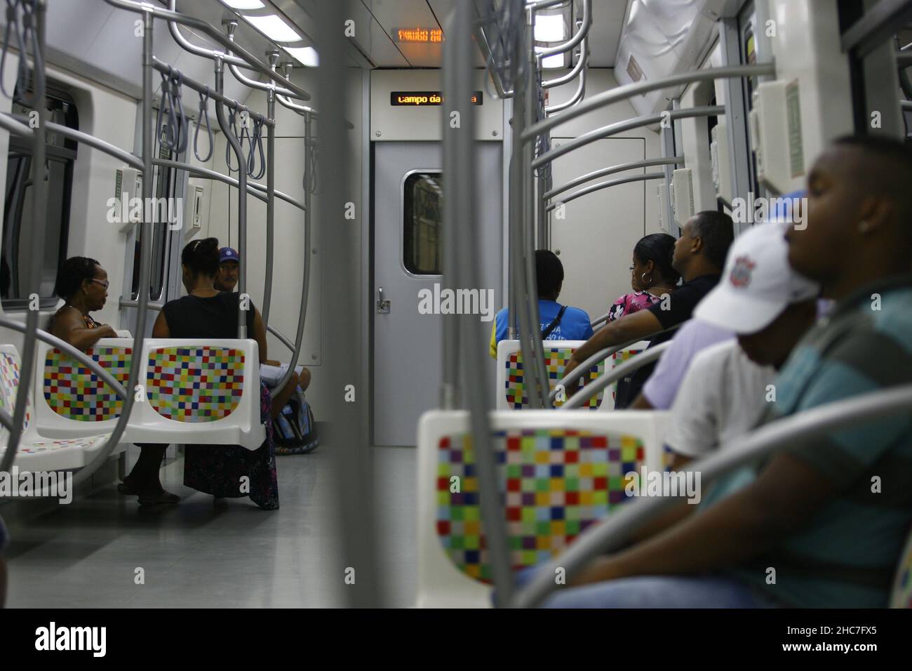 salvador, bahia, brazil - september 15, 2014: Passengers waiting for ...