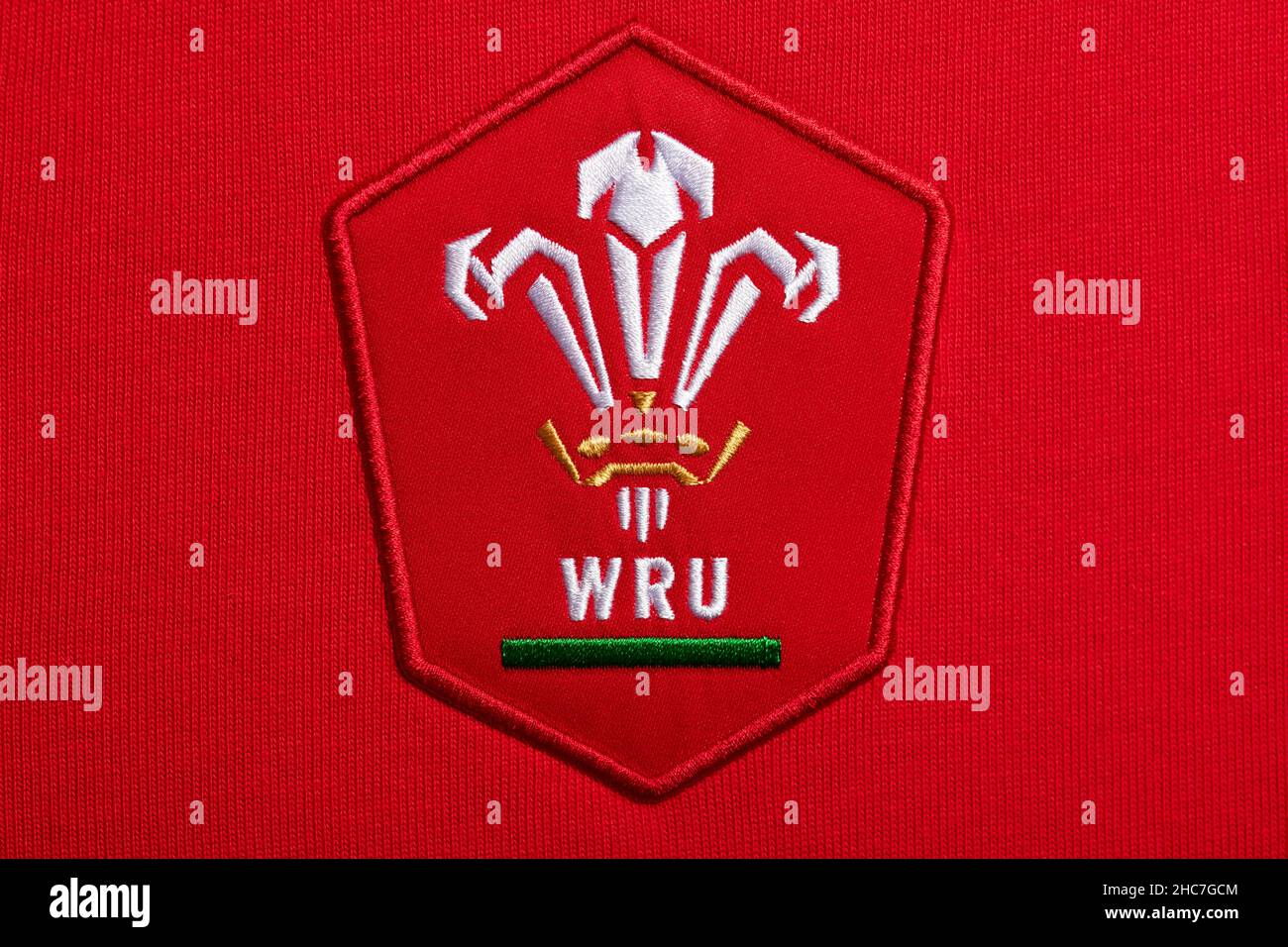 Close up of Wales National Rugby team jersey Stock Photo - Alamy