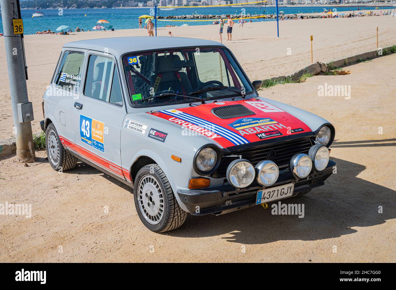 Barcelona, Spain; October 3, 2021: Autobianchi A112 Abarth, XVIII Costa Brava Historic Rally ...