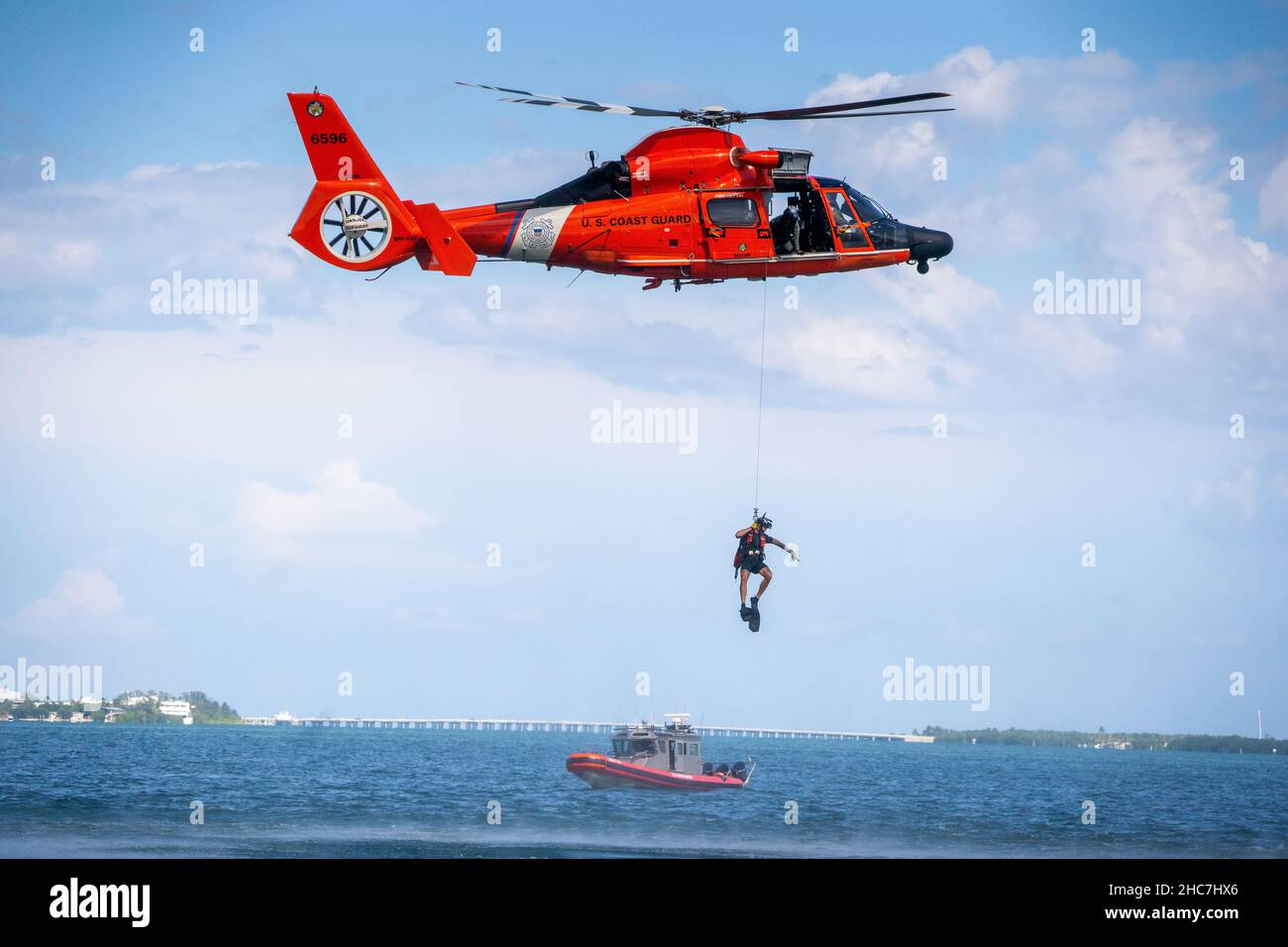 An aircrew from Coast Guard Air Station Miami conducts a search and ...