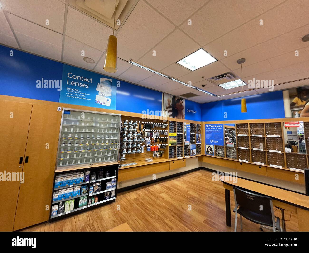 Augusta, Ga USA - 12 24 21: Walmart retail grocery store interior ...