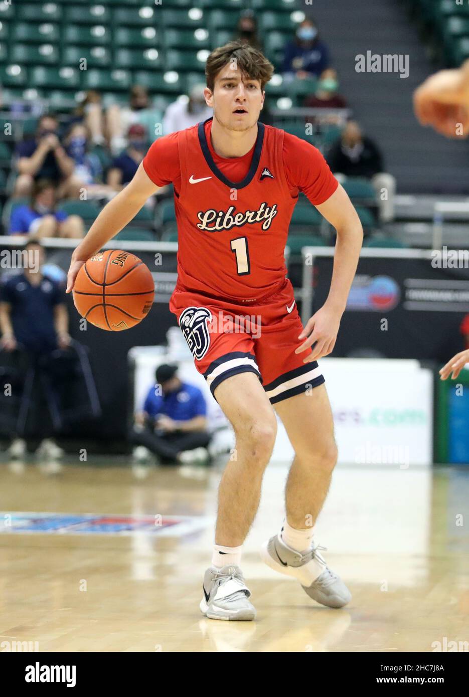 Honolulu, Hawaii. December 25, 2021 - Liberty Flames guard Brody ...