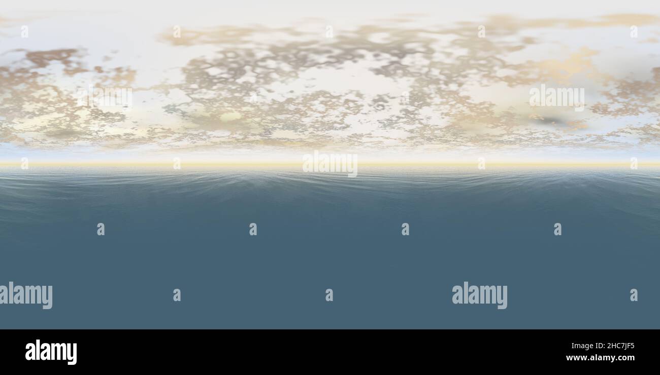 Beautiful bright sun shining in the cloudy sky seen through the smooth ...