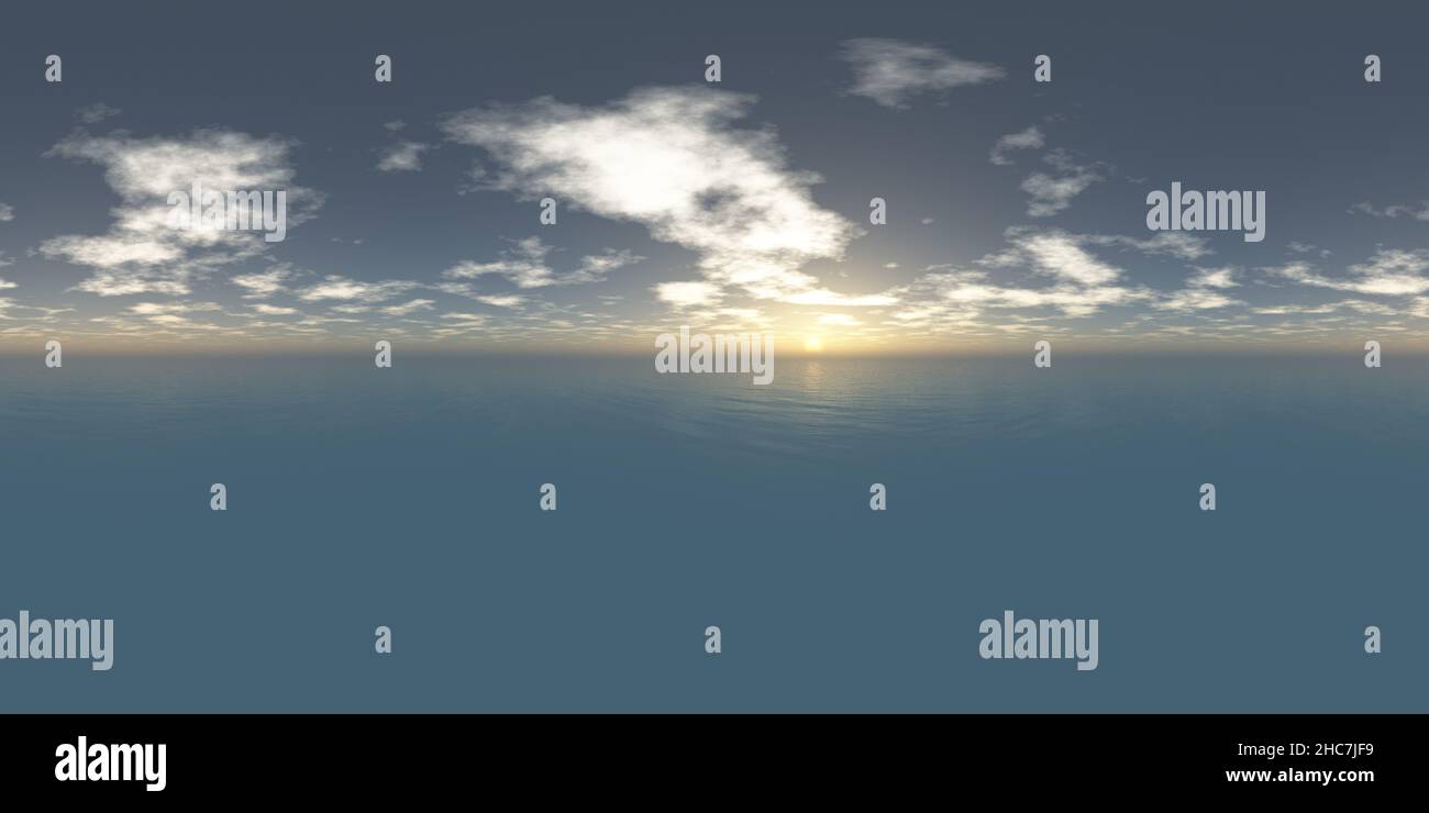 Beautiful bright sun shining in the cloudy sky seen through the smooth ...