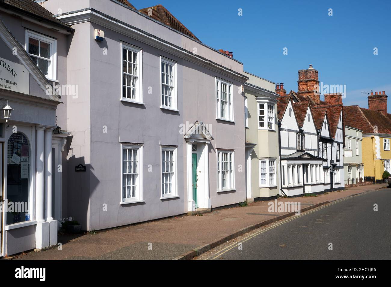 Dedham, Suffolk, England, Britain, September 2021. Dedham high street ...