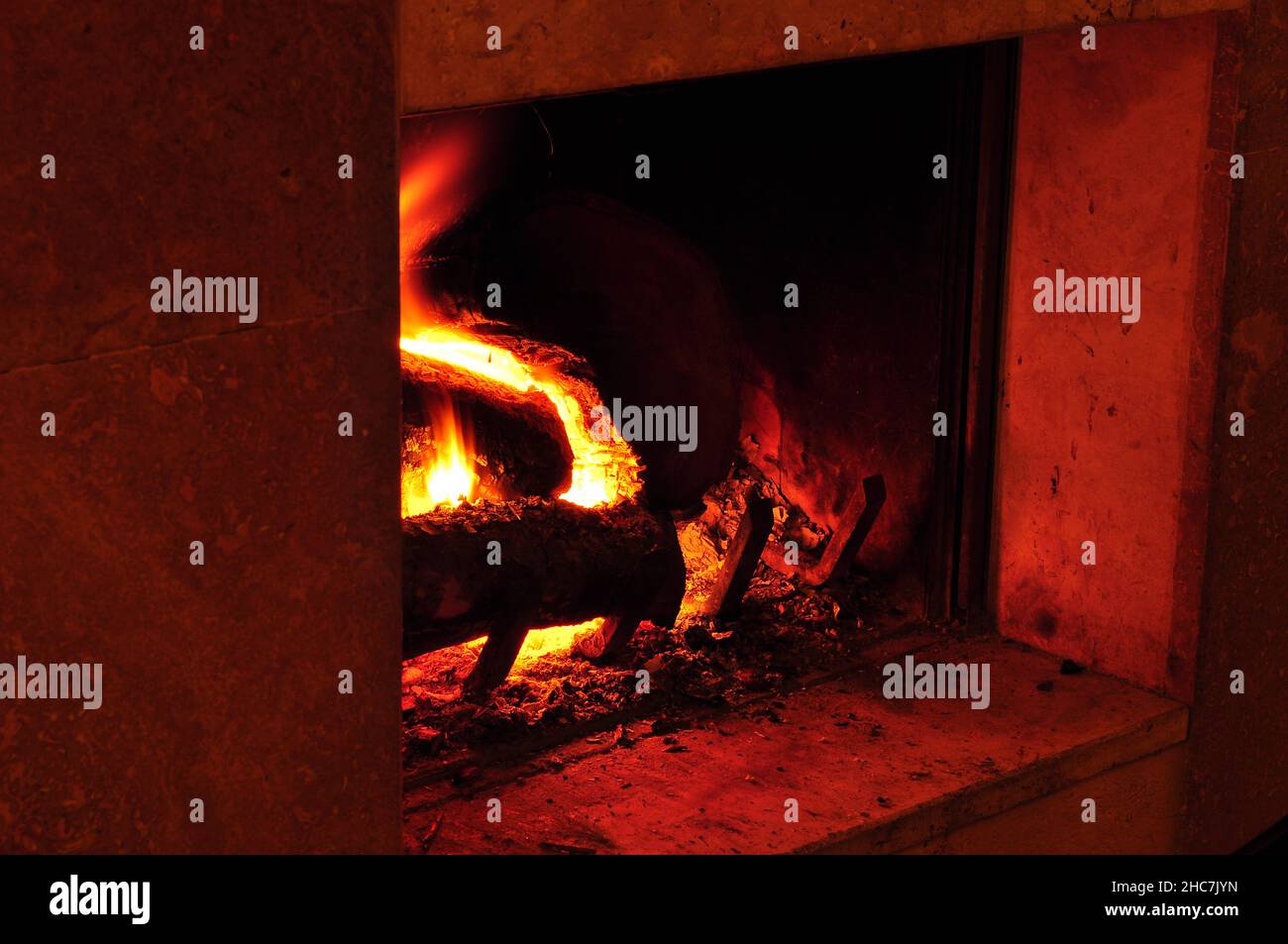 3D rendering of the flames coming off of the burning wood in the ...