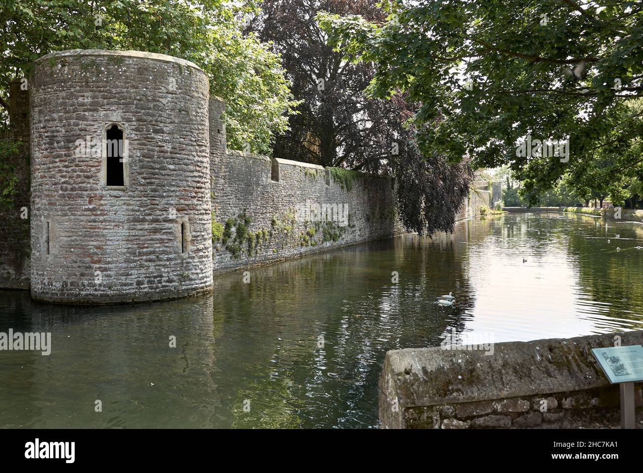 Bishops Palace Moat Stock Photo - Alamy