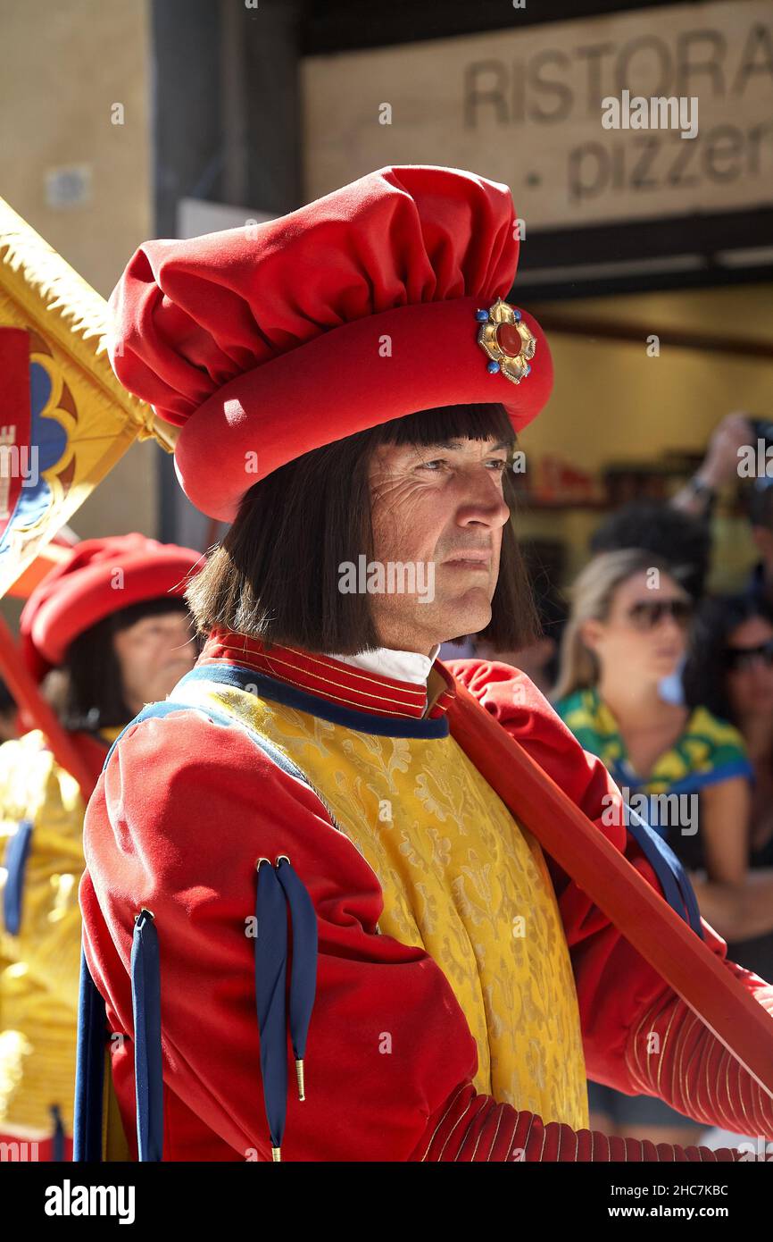 Close up of Palio parade participant Stock Photo - Alamy