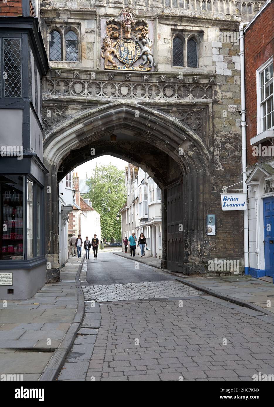 Entrance to Salisbury cathedral Close Stock Photo - Alamy