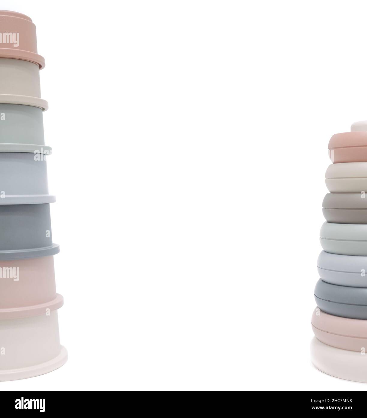 Tower stack baby toys in pastel colors Stock Photo - Alamy