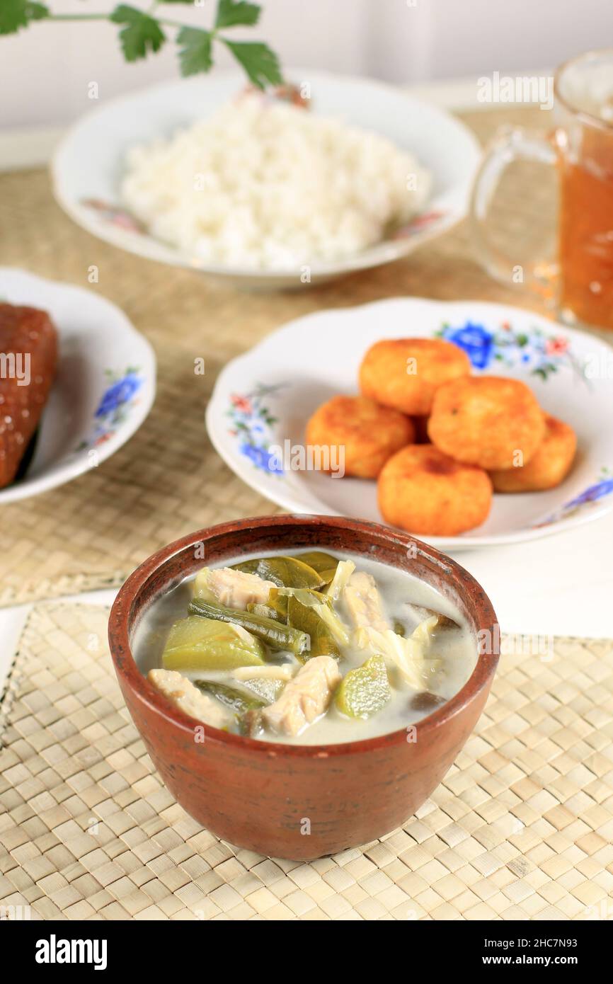 Sayur Lodeh, Indonesian Vegetable Soup with Coconut Milk Stock Photo ...
