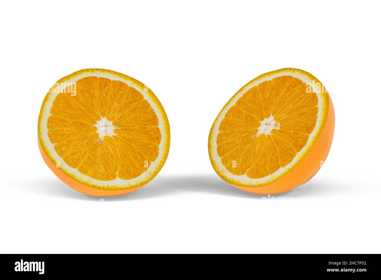 Orange isolated on white background - 3d render Stock Photo - Alamy