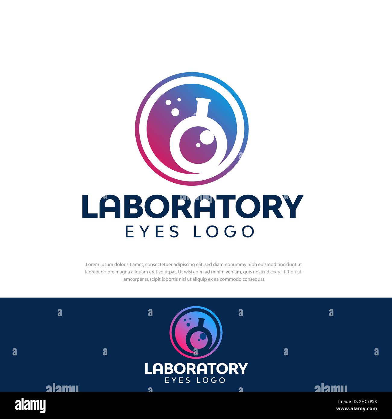 Laboratory eye logo Modern illustration with optics or Templates ...