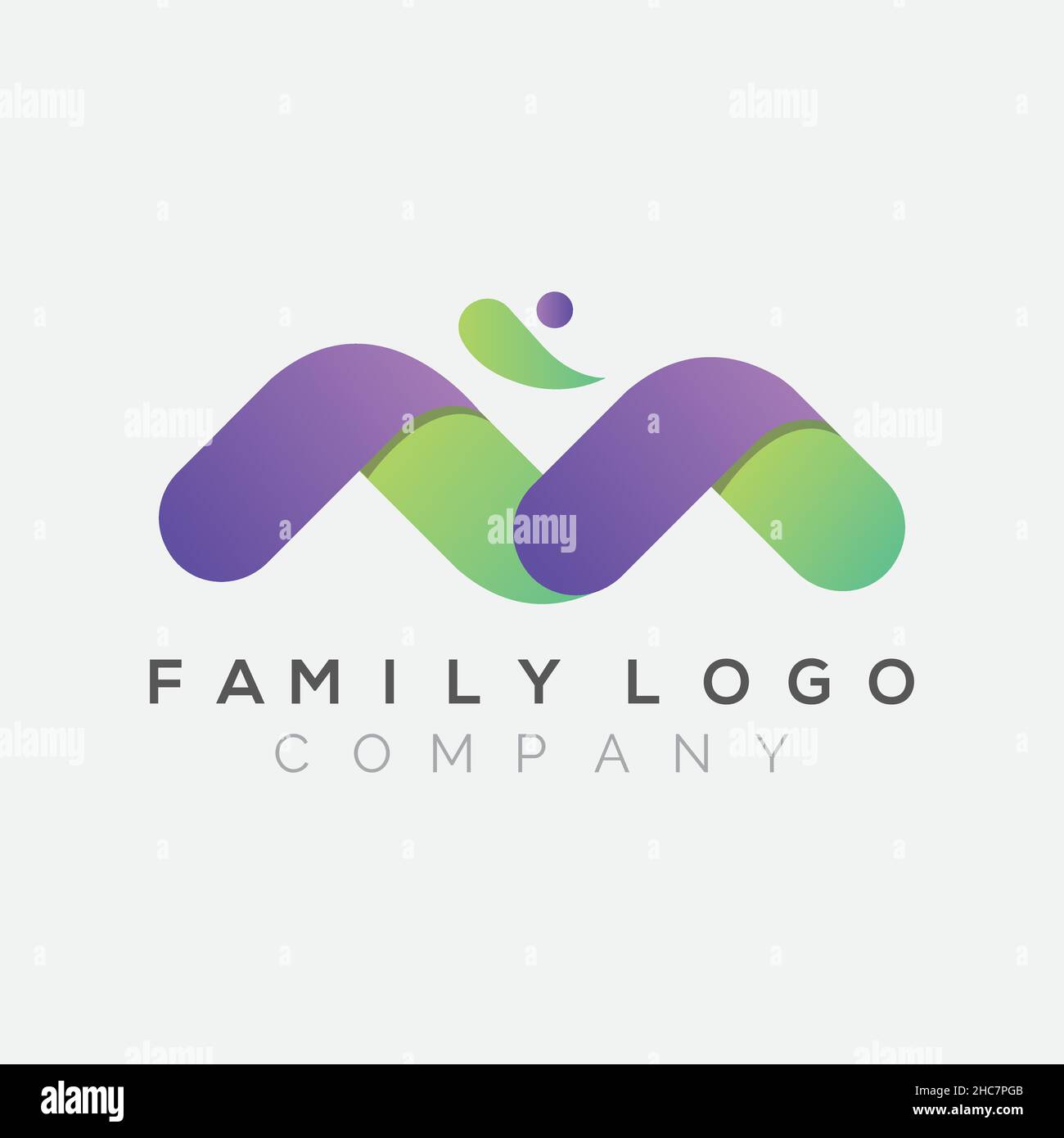 Letter M caring community concept family logo Stock Vector Image & Art ...