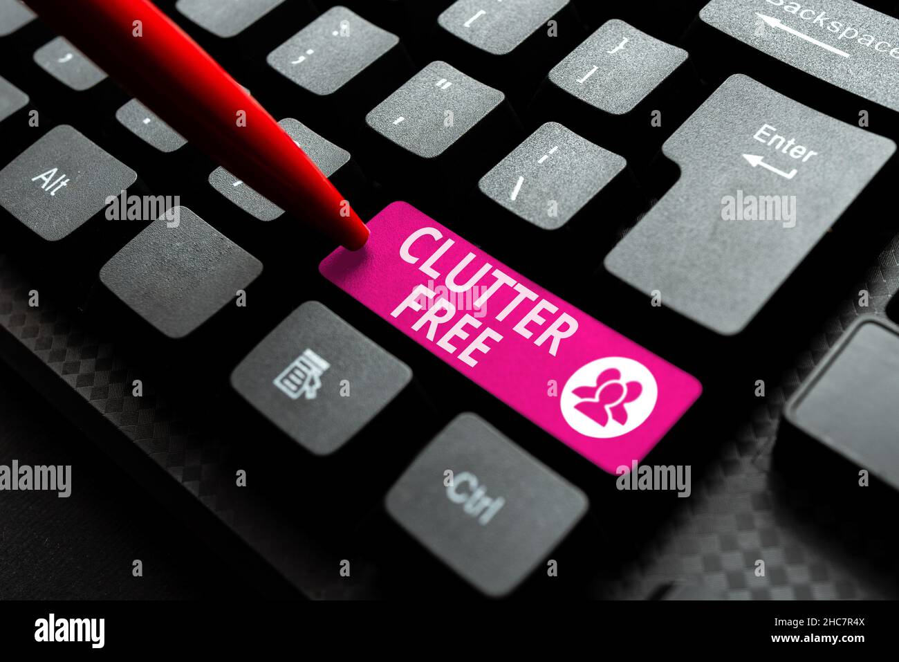 Conceptual caption Clutter Free. Business approach Well organized and ...