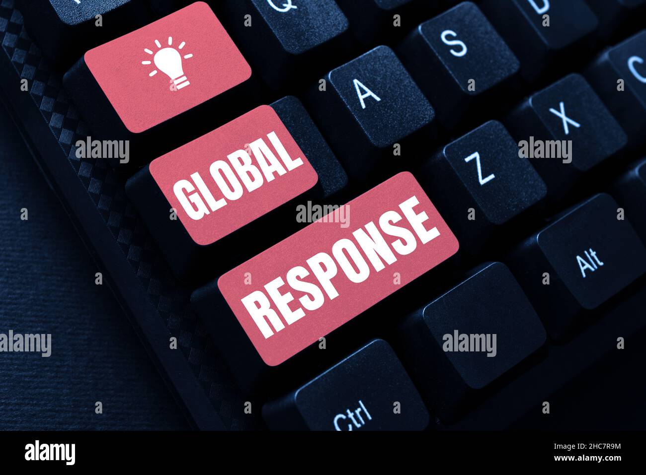Sign displaying Global Response. Internet Concept indicates the ...