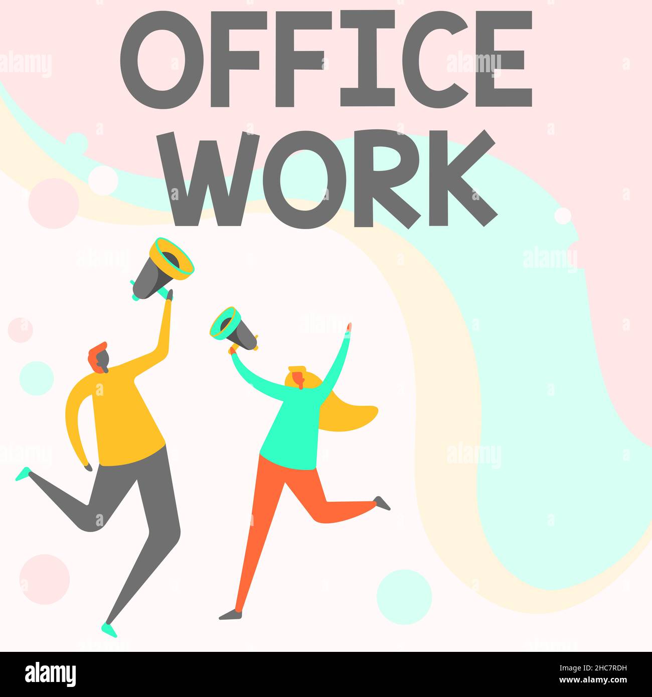 Conceptual caption Office Work. Word for a work that primarily happens ...