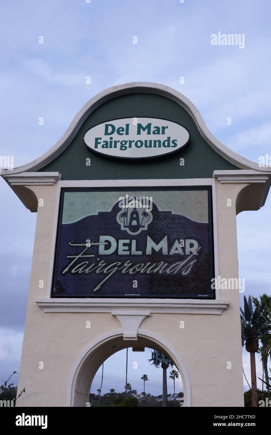 Del Mar, United States. 25th Dec, 2021. The marquee sign at the Del Mar ...