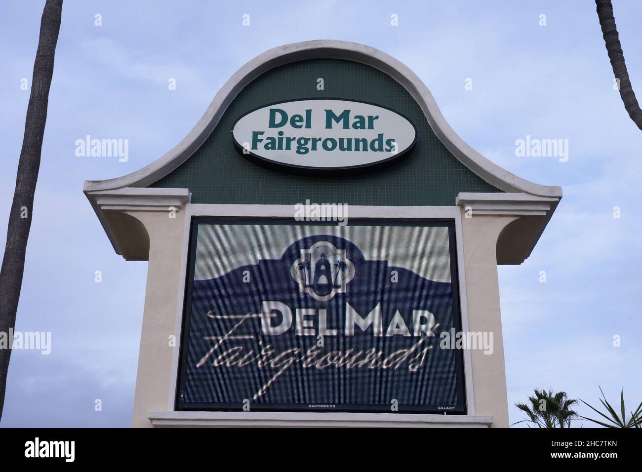 The marquee sign at the Del Mar Fairgrounds and Racetrack, Saturday ...