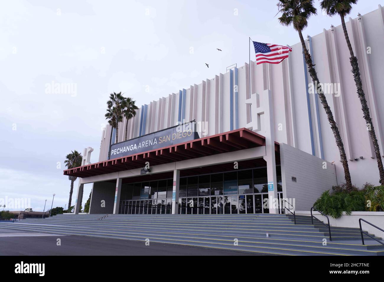 The entrance to the Pechanga Arena, Saturday, Dec. 25, 2021, in the ...