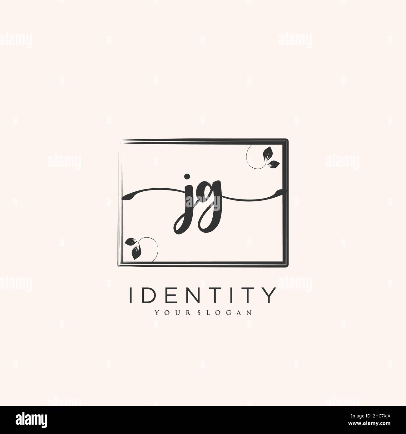 JG Handwriting logo vector art of initial signature, wedding, fashion ...