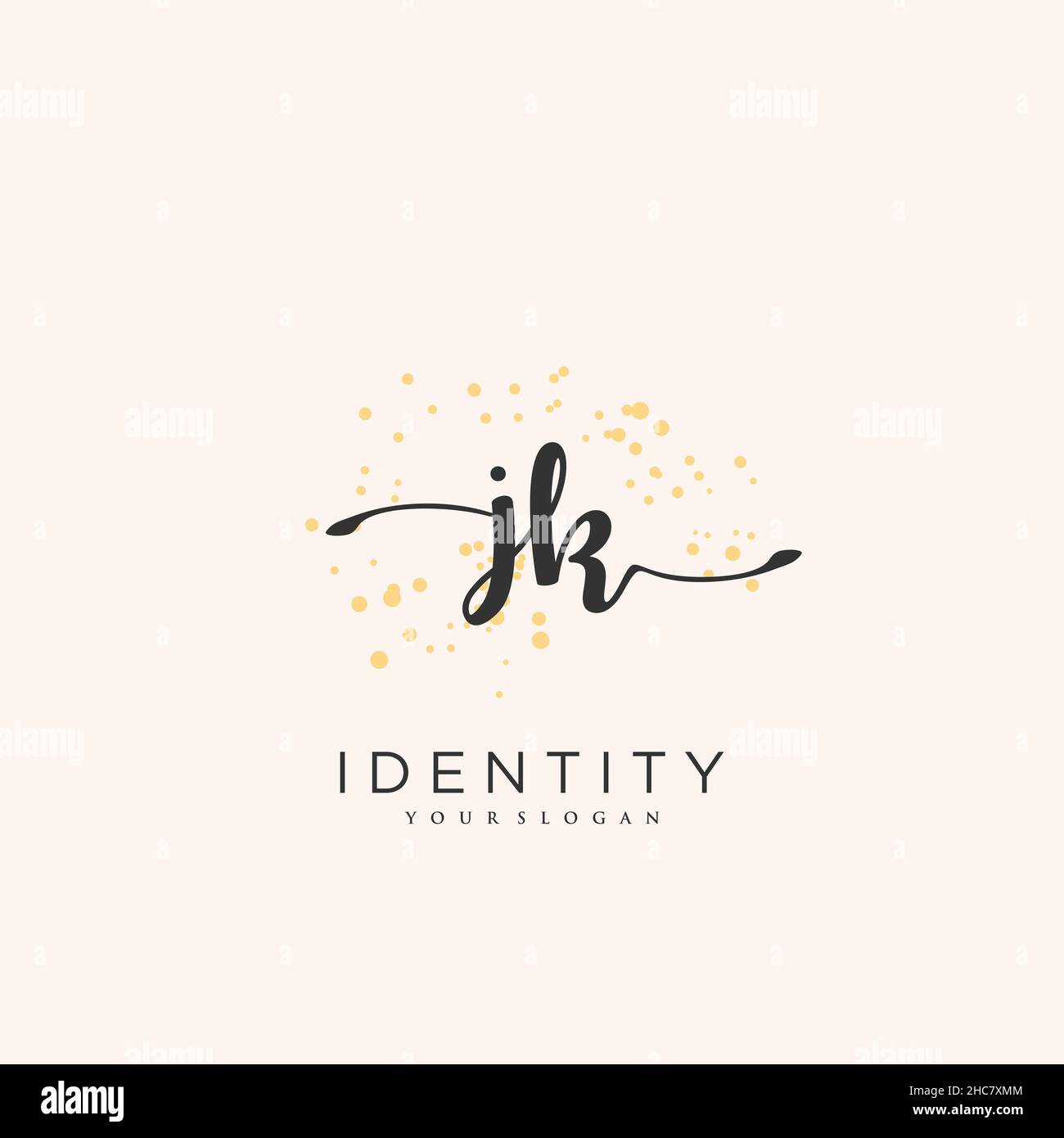 JK Handwriting logo vector art of initial signature, wedding, fashion ...