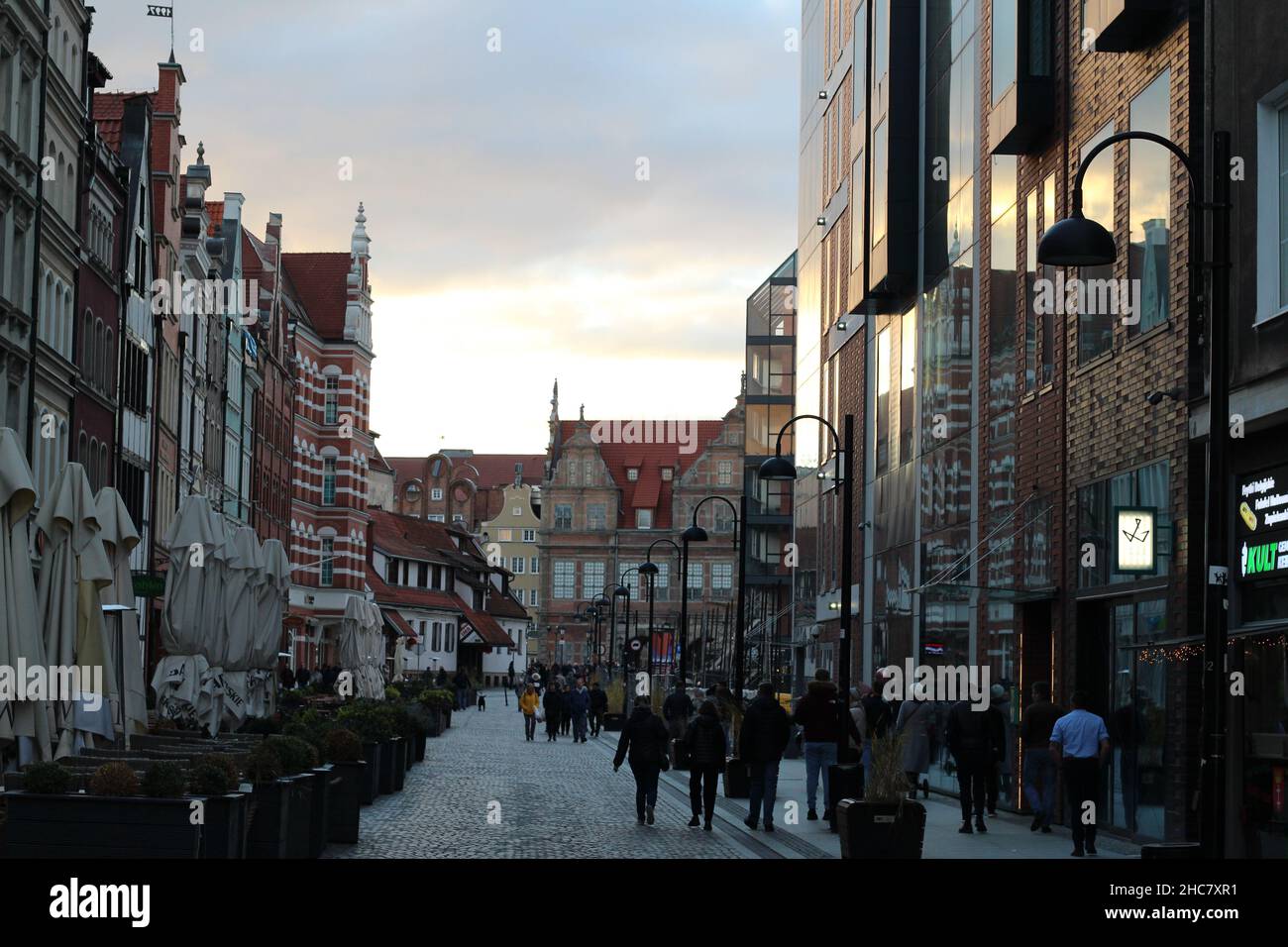Classical architecture in the old town of Gdansk, Poland Stock Photo ...