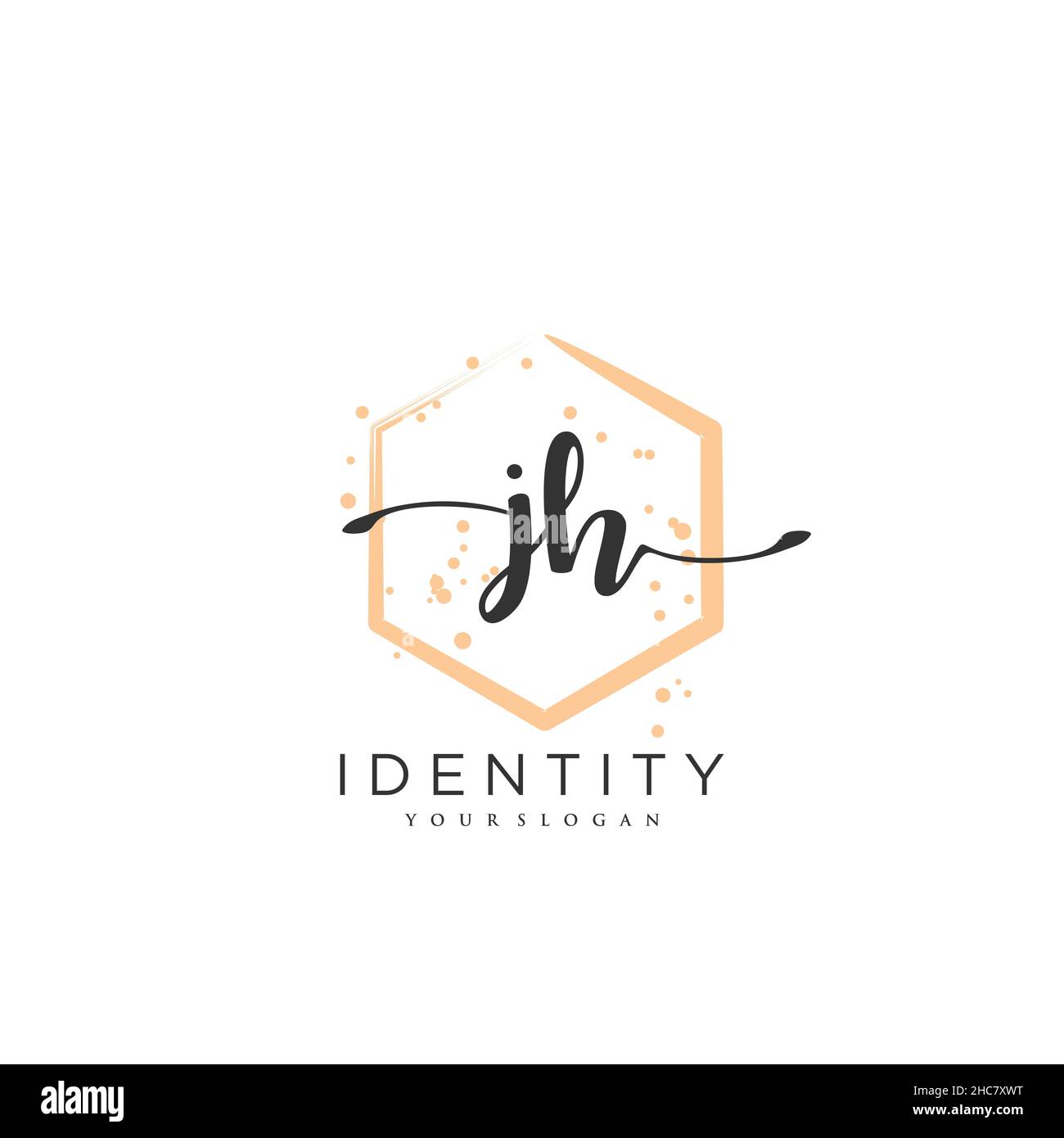 JH Handwriting logo vector art of initial signature, wedding, fashion ...