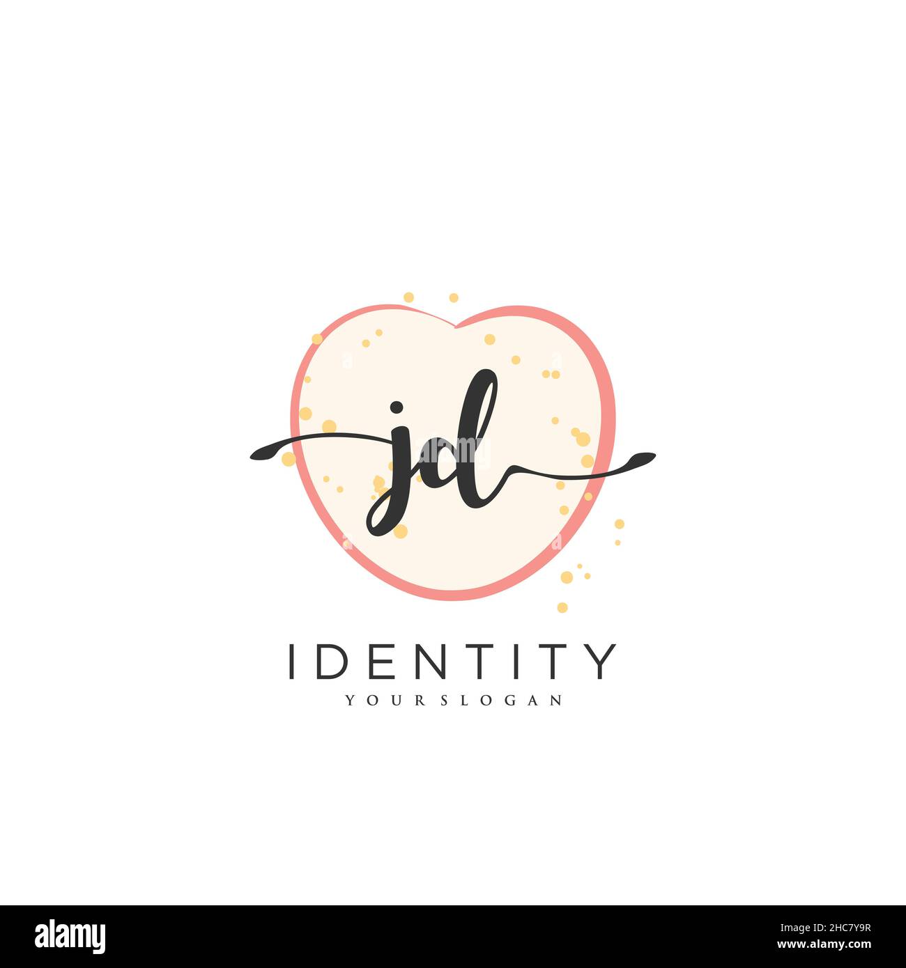 JD Handwriting logo vector art of initial signature, wedding, fashion ...