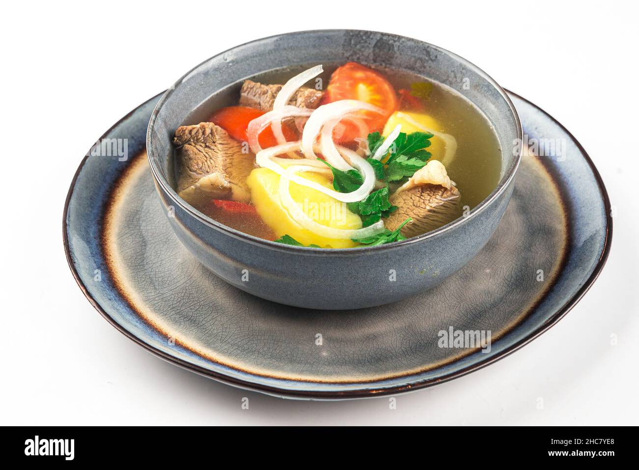 Shurpa traditional mutton soup hi-res stock photography and images - Alamy