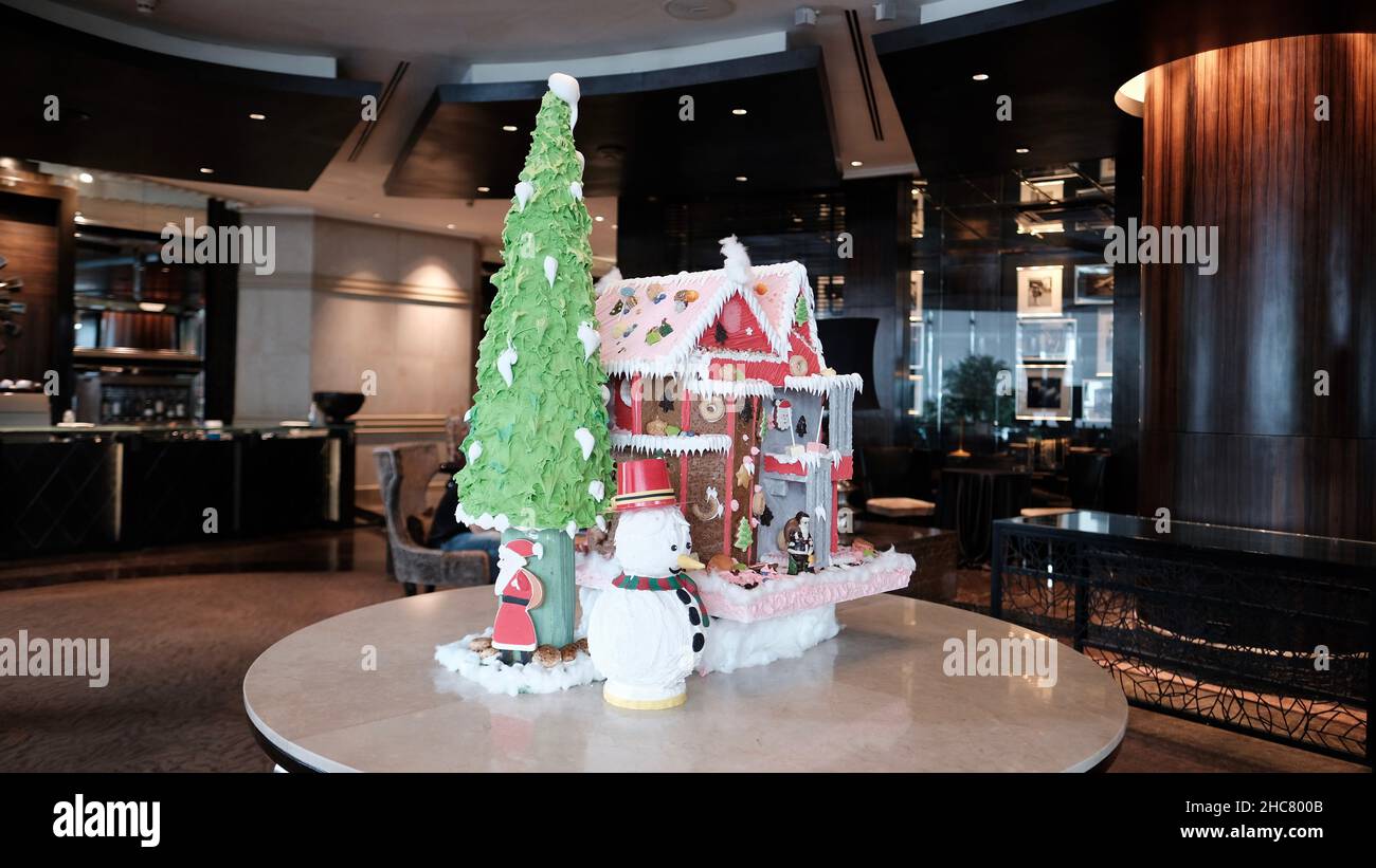 InterContinental Bangkok Christmas Decorations Hotel Lobby Stock Photo ...