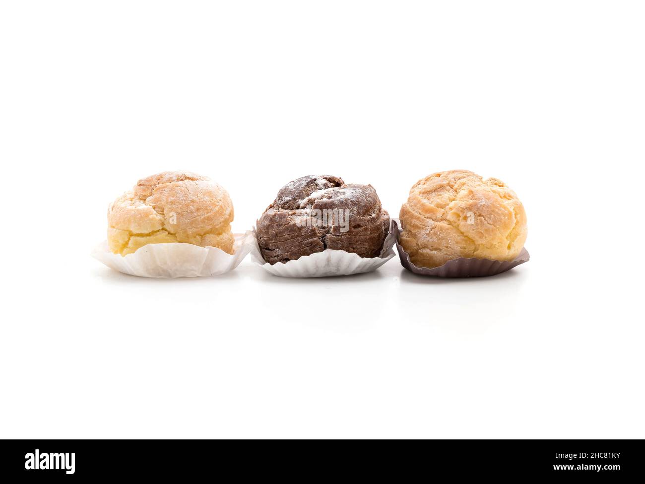 Cream puffs eclair Cut Out Stock Images & Pictures - Alamy