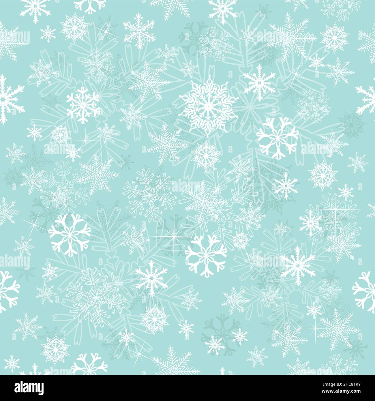 Seamless snowflake background. Vector illustration Stock Vector Image ...