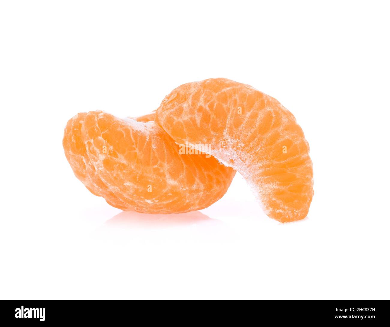 Lobe of orange isolated on white background Stock Photo - Alamy