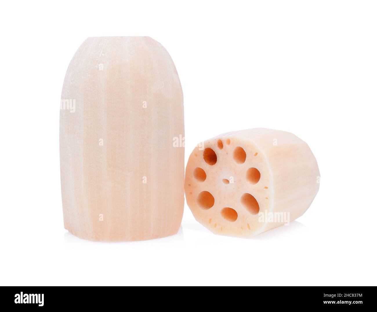Lotus root isolated on white background Stock Photo - Alamy