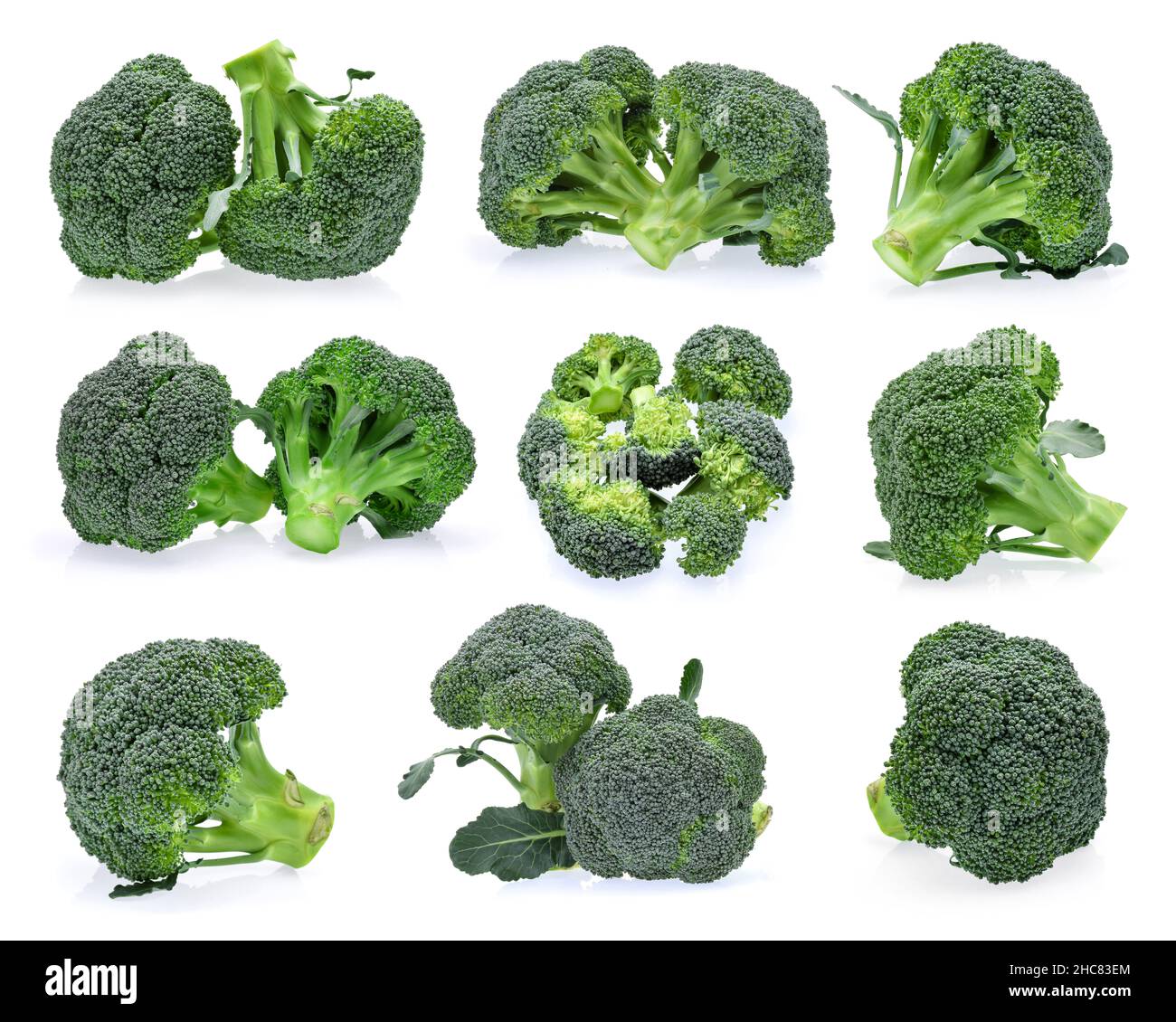 Broccoli isolated on white background Stock Photo - Alamy