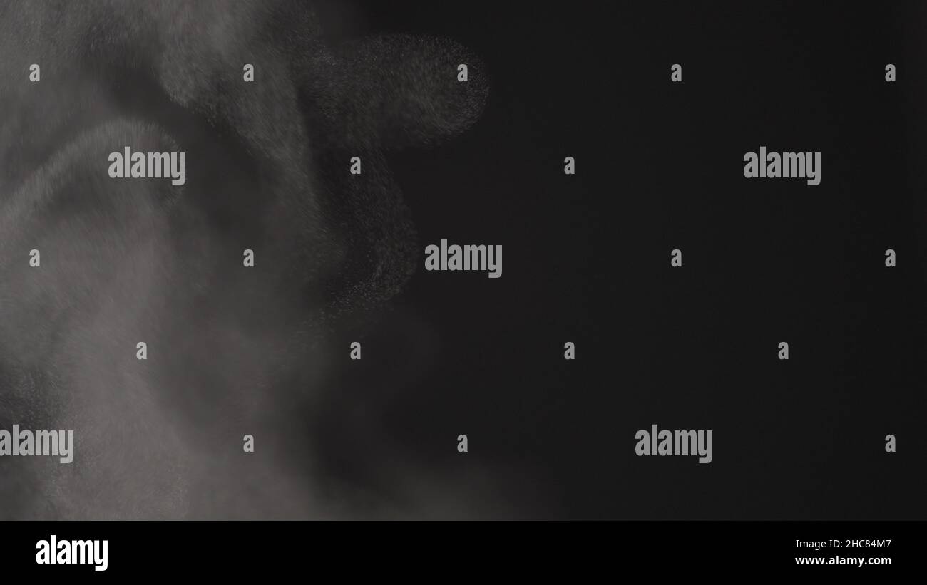 Steam rising over black background, wide photo Stock Photo - Alamy