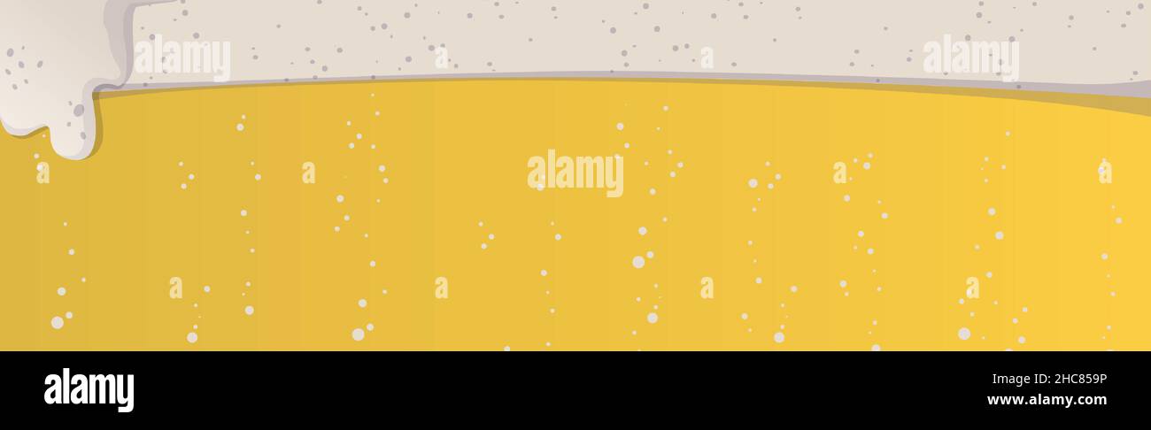Panoramic realistic beer background, web template - Vector illustration ...