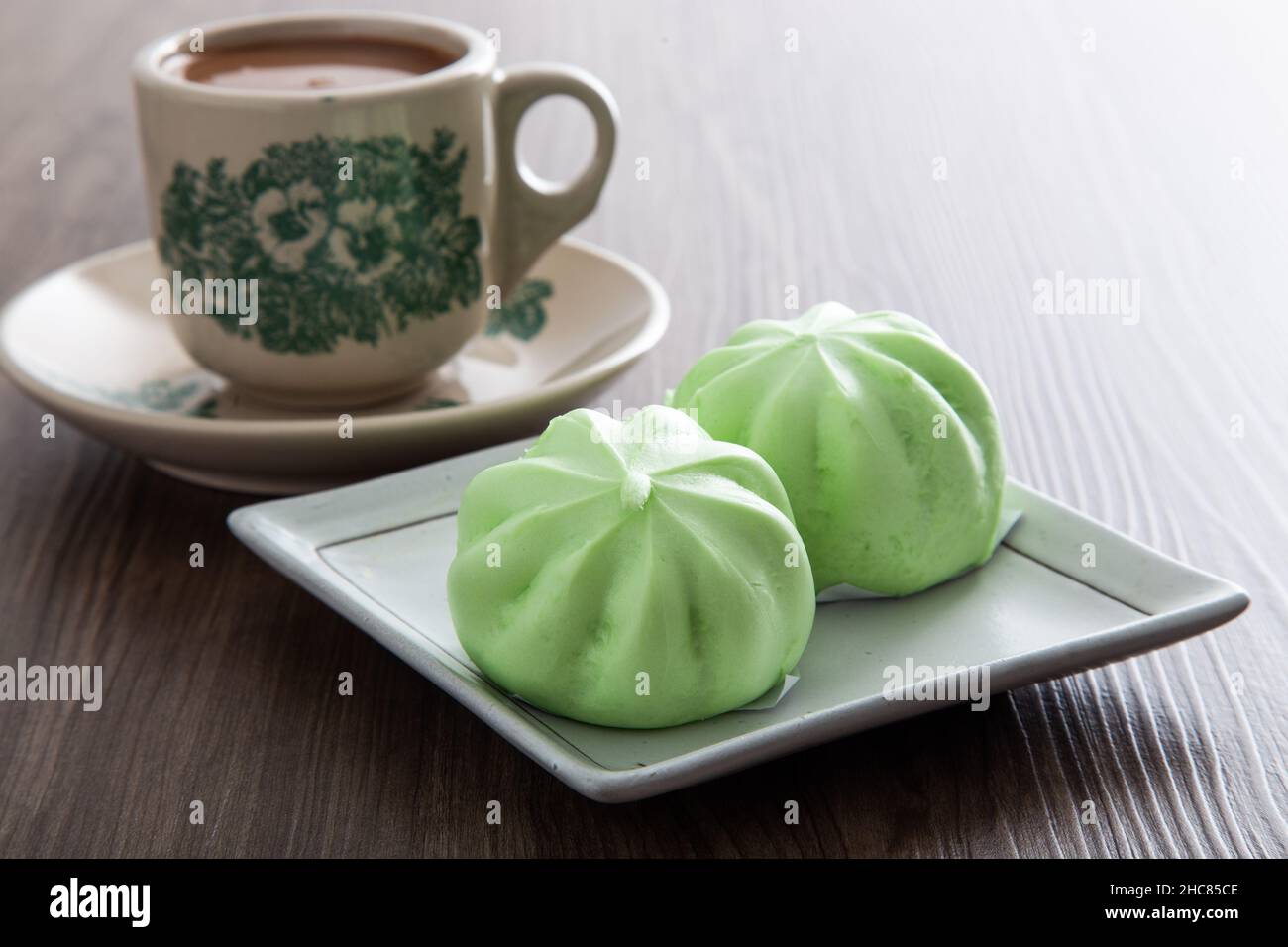 Steamed fresh sweet lotus paste bao, Chinese bun Stock Photo - Alamy