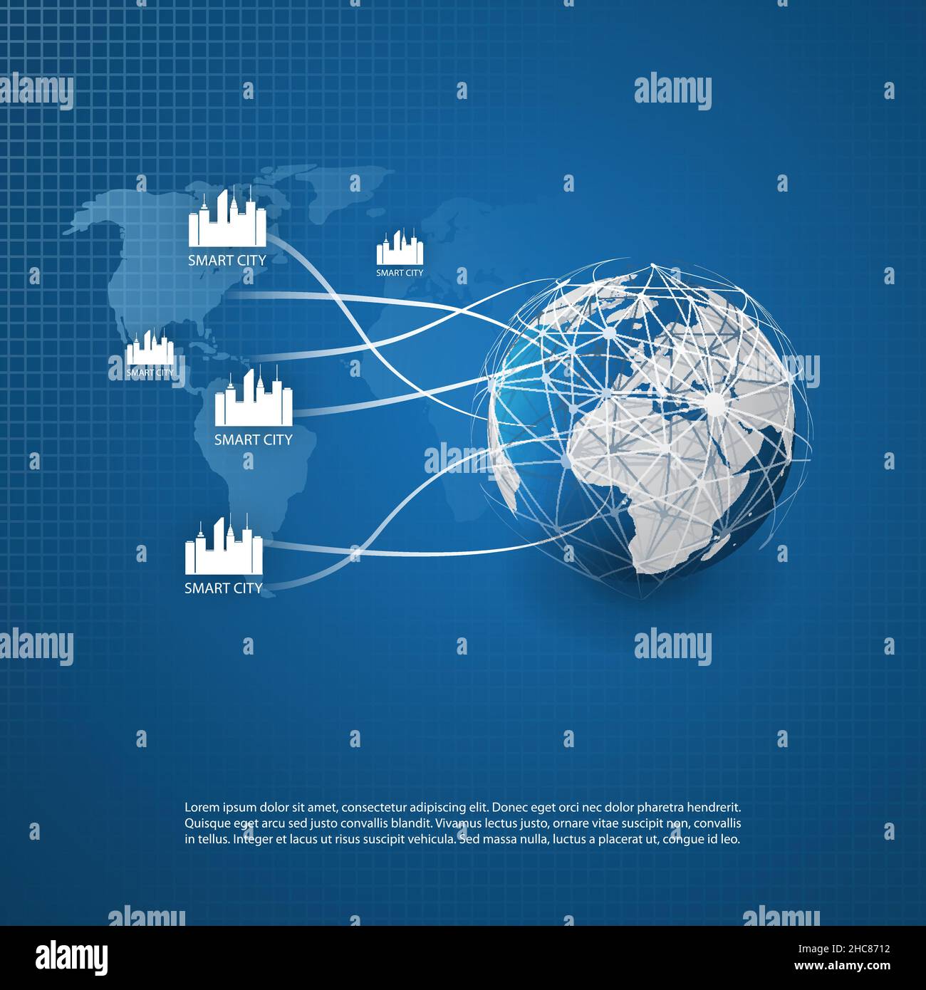 Smart City Design Concept - Digital Network Communication, Smart ...