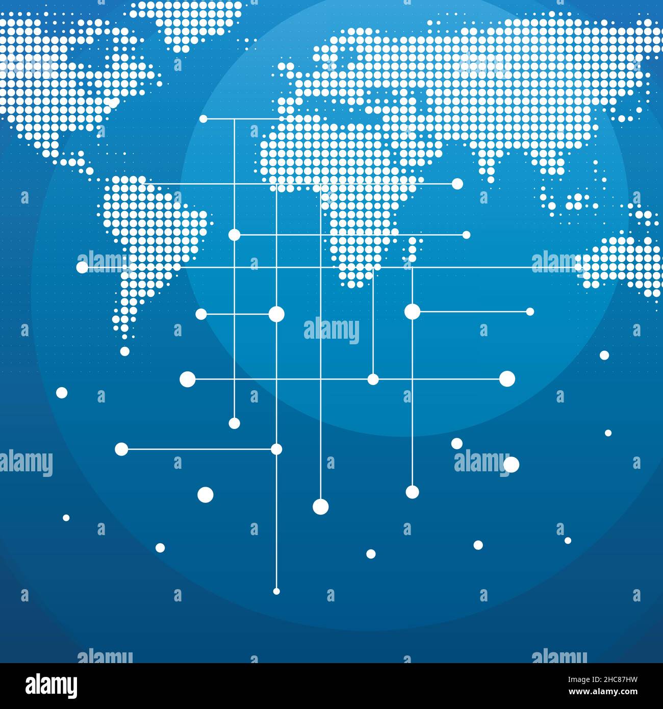 Networking, Cloud Computing Design Concept - Global Digital Network Connections, Technology ...