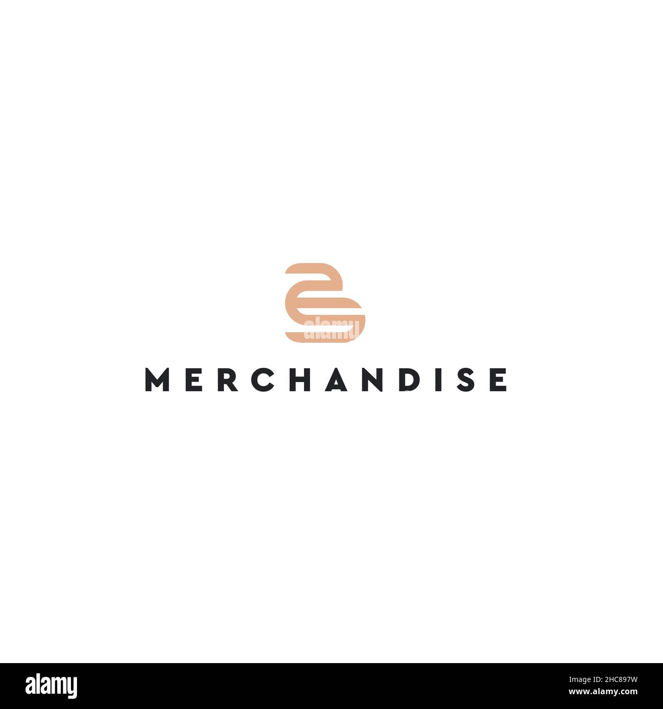 Minimalist Letter Mark MERCHANDISE logo design Stock Vector Image & Art ...