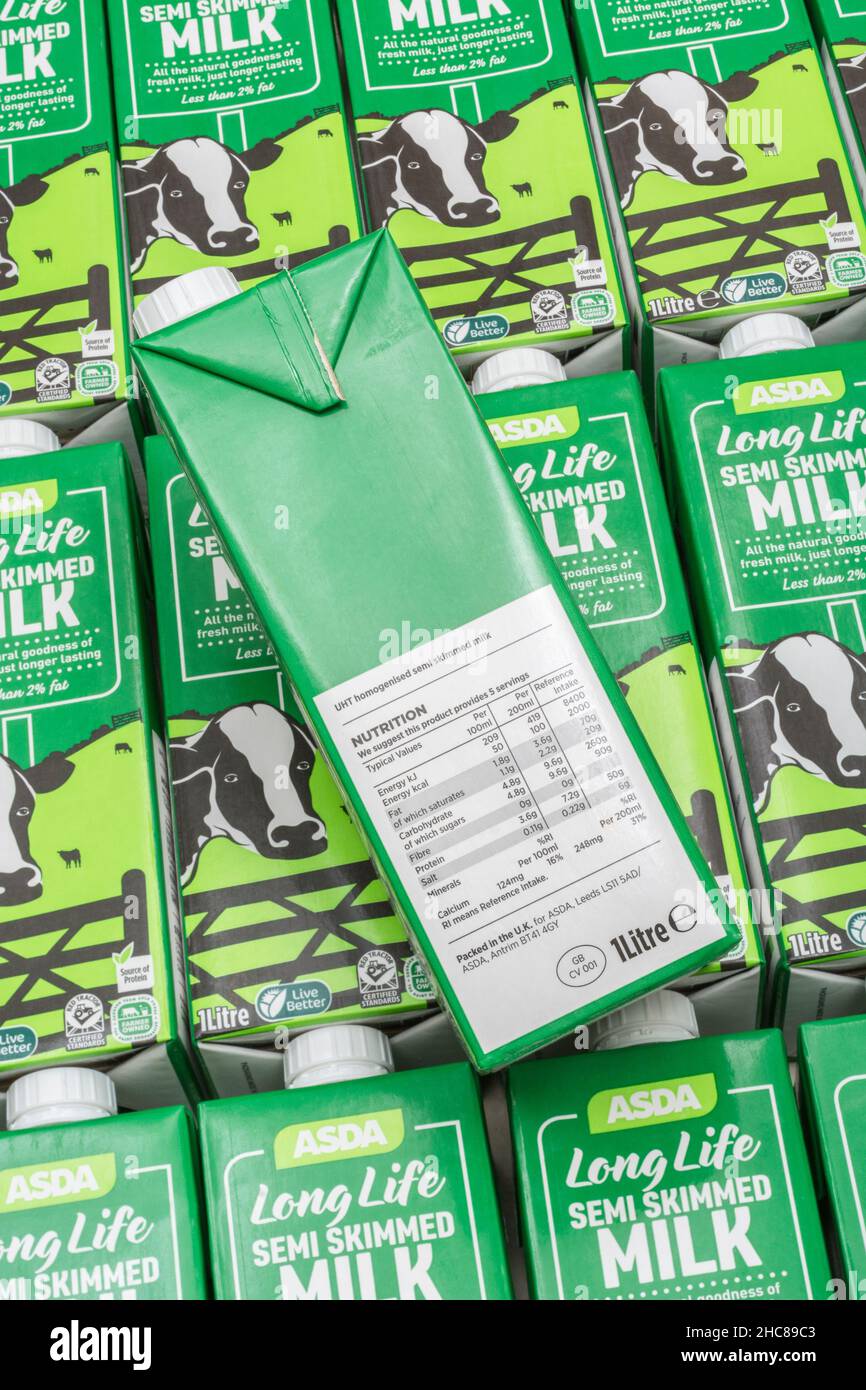 Asda supermarket milk hi-res stock photography and images - Alamy