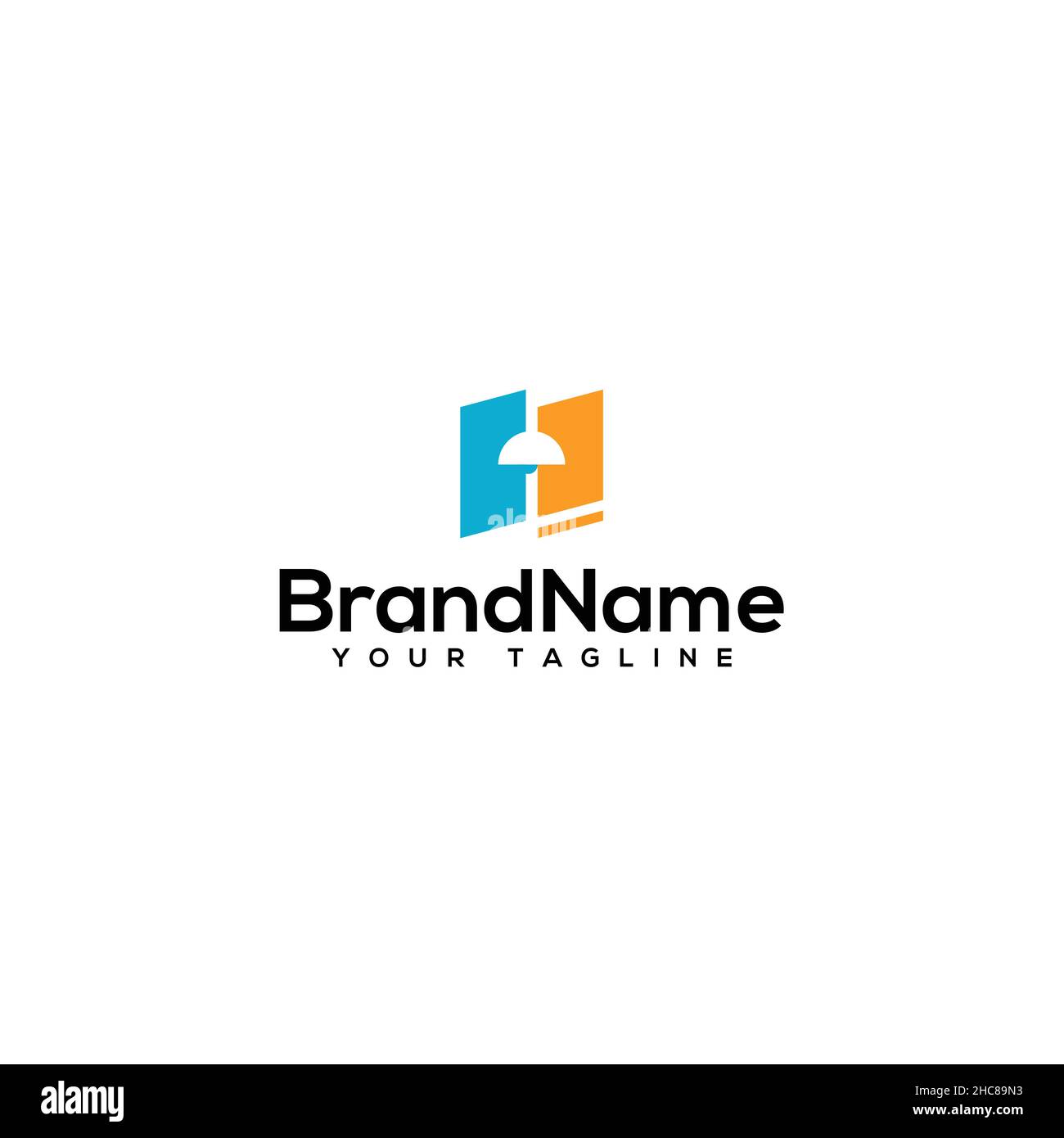 Modern Colorful Lamp Light Building logo design Stock Vector Image ...