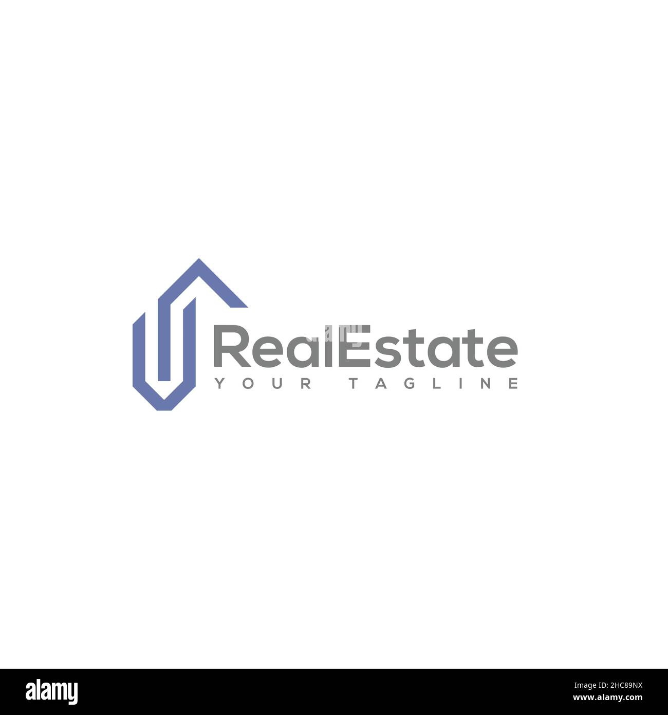 Minimalist flat simple Real Estate logo design Stock Vector Image & Art ...