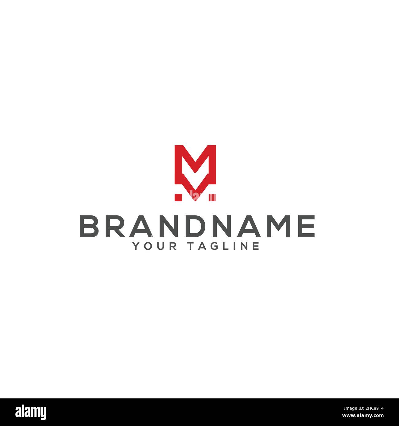 Minimalist Simple Letter Mark Initial logo design Stock Vector Image ...