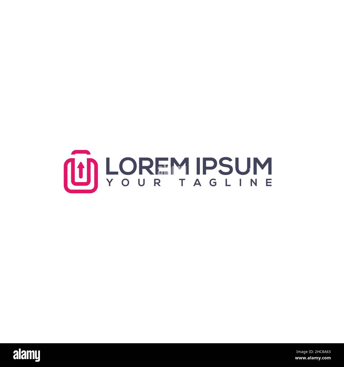 Flat Simple Colorful Suitcase Bag logo design Stock Vector Image & Art ...